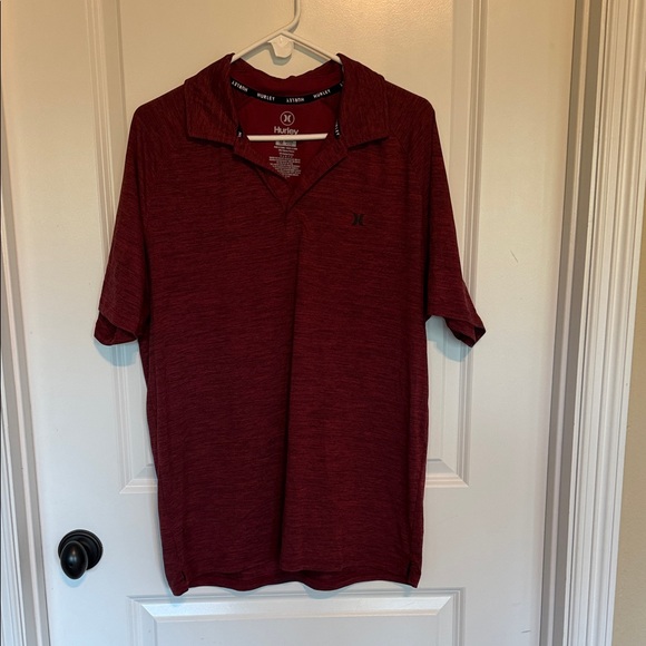 Hurley | Shirts | Hurley Mens Burgundy Polo Shirt | Poshmark